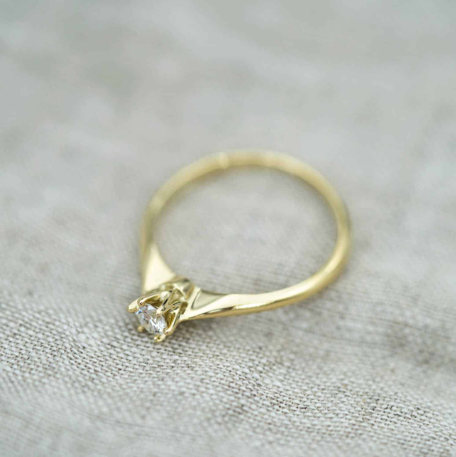 Polaris enstensring, Diamant 0.25ct TWSI - Presis Ur & Gull AS